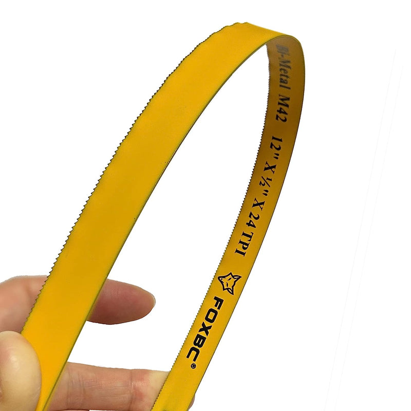 FOXBC Hacksaw Blade 12-inch Metal Cutting, 24 TPI, Bi-Metal M42, 10-Pa